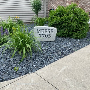 A Monogram Stone, Name and Address Sign- Custom Engraved Address Stone ...