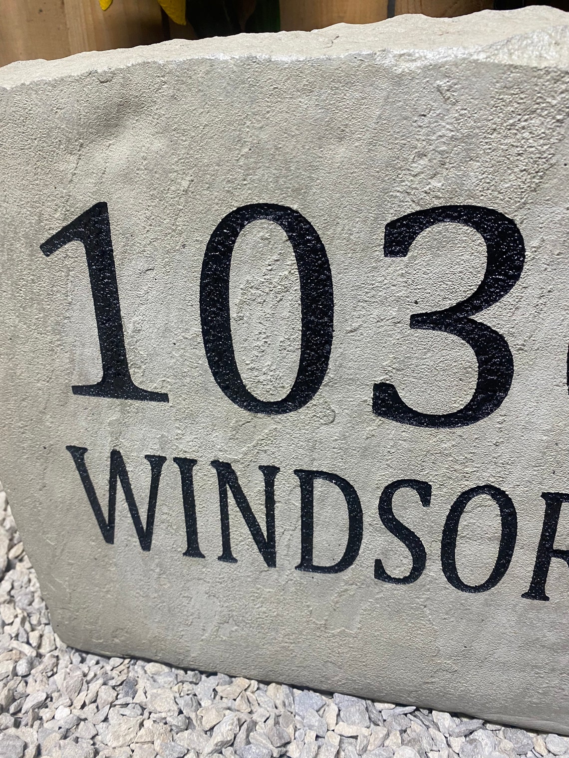 Custom Concrete Address Sign-custom Engraved Address Stone - Etsy