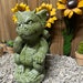 Painted Dragon Statue, Garden Decor, Cute Winking Dragon - Etsy