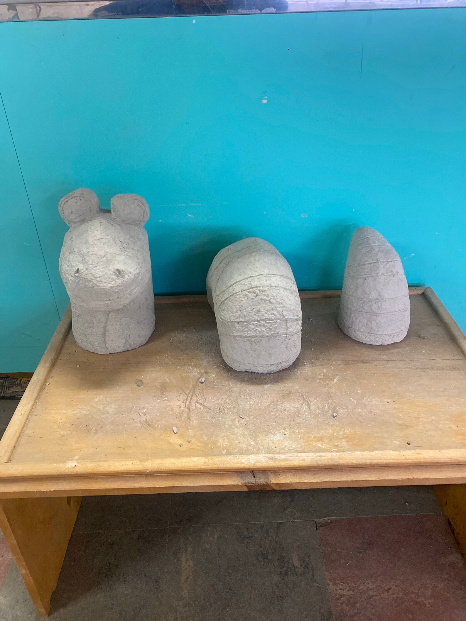 21 3 Piece Worm Concrete Statue - Etsy