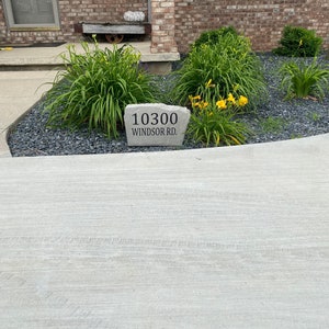 CUSTOM ENGRAVED SIGN Address Rock- Custom Engraved Address Stone ...