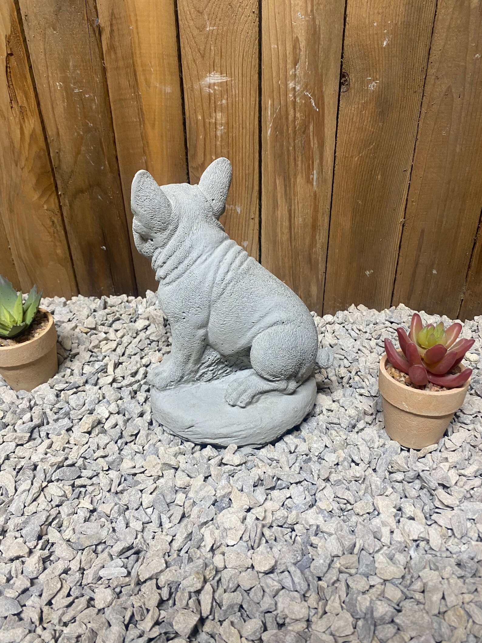 French Bulldog Concrete Statue, Dog Memorial, Garden Decor - Etsy
