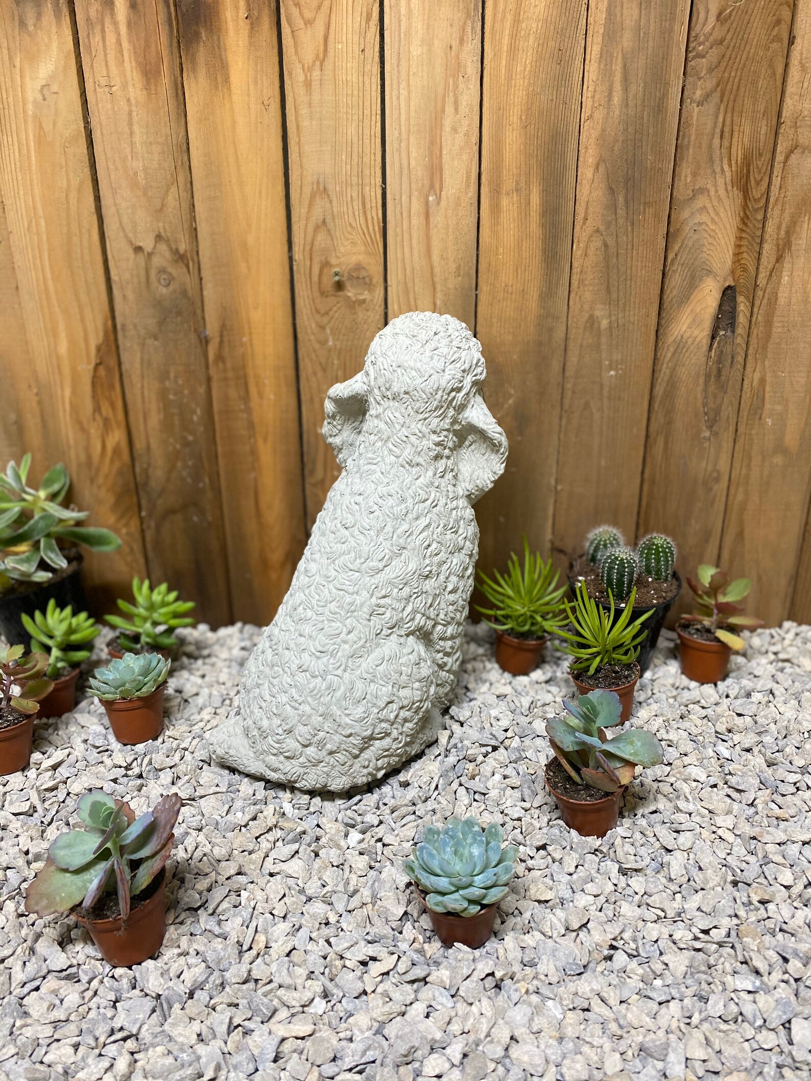 Poodle Statue, Free Shipping, Pet Memorial Stone, Dog Figure, Outdoor ...
