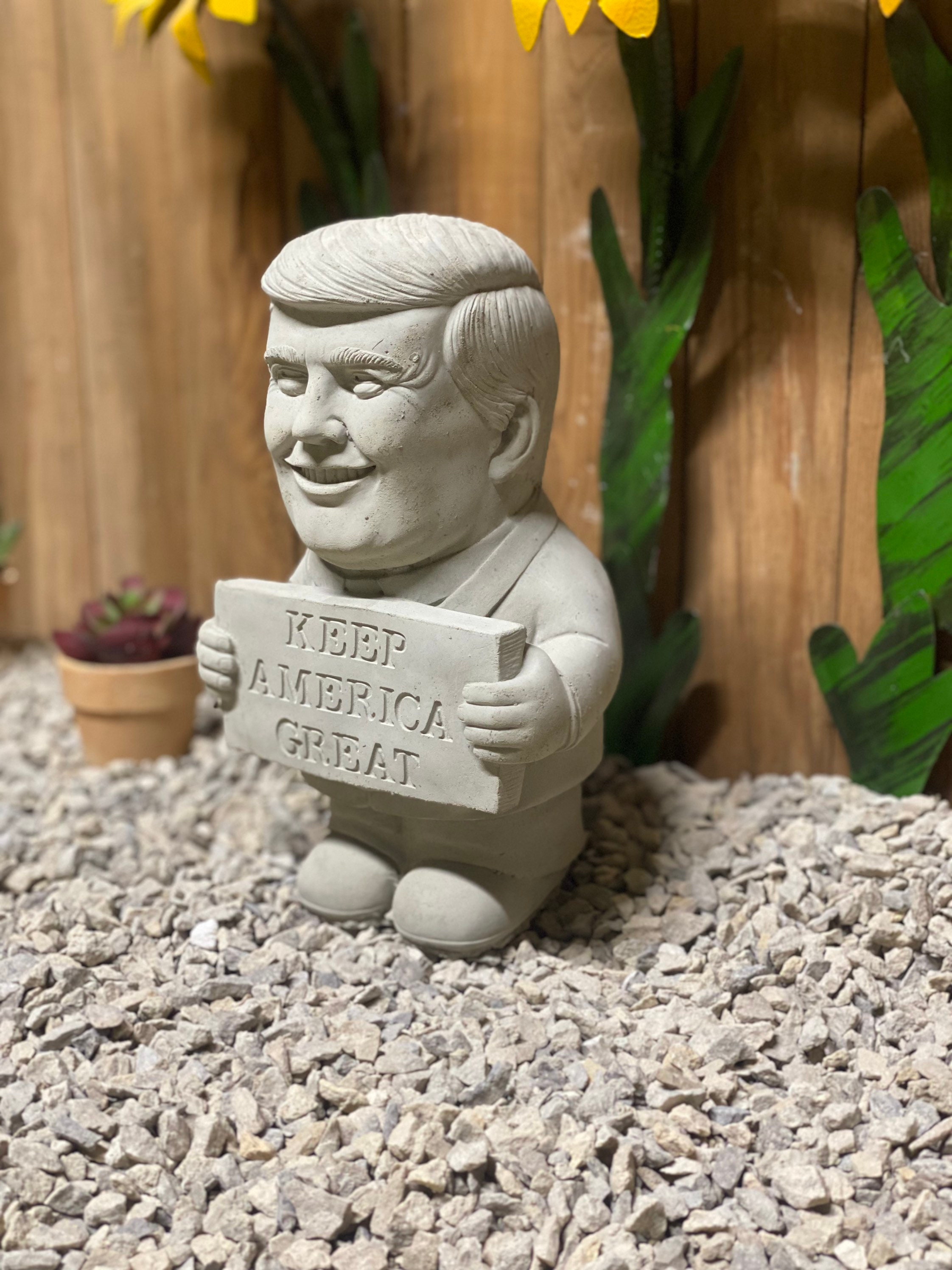 President Donald Trump Concrete Statue