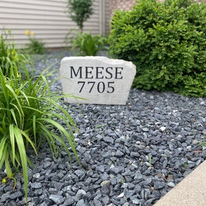 CUSTOM ENGRAVED SIGN Address Rock- Custom Engraved Address Stone ...