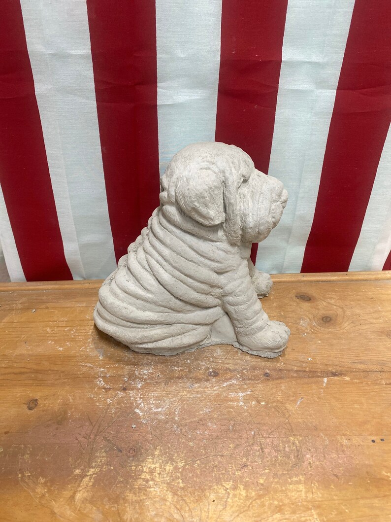 Sharpei Dogs Concrete Statue Pet Memorial Garden Decor - Etsy