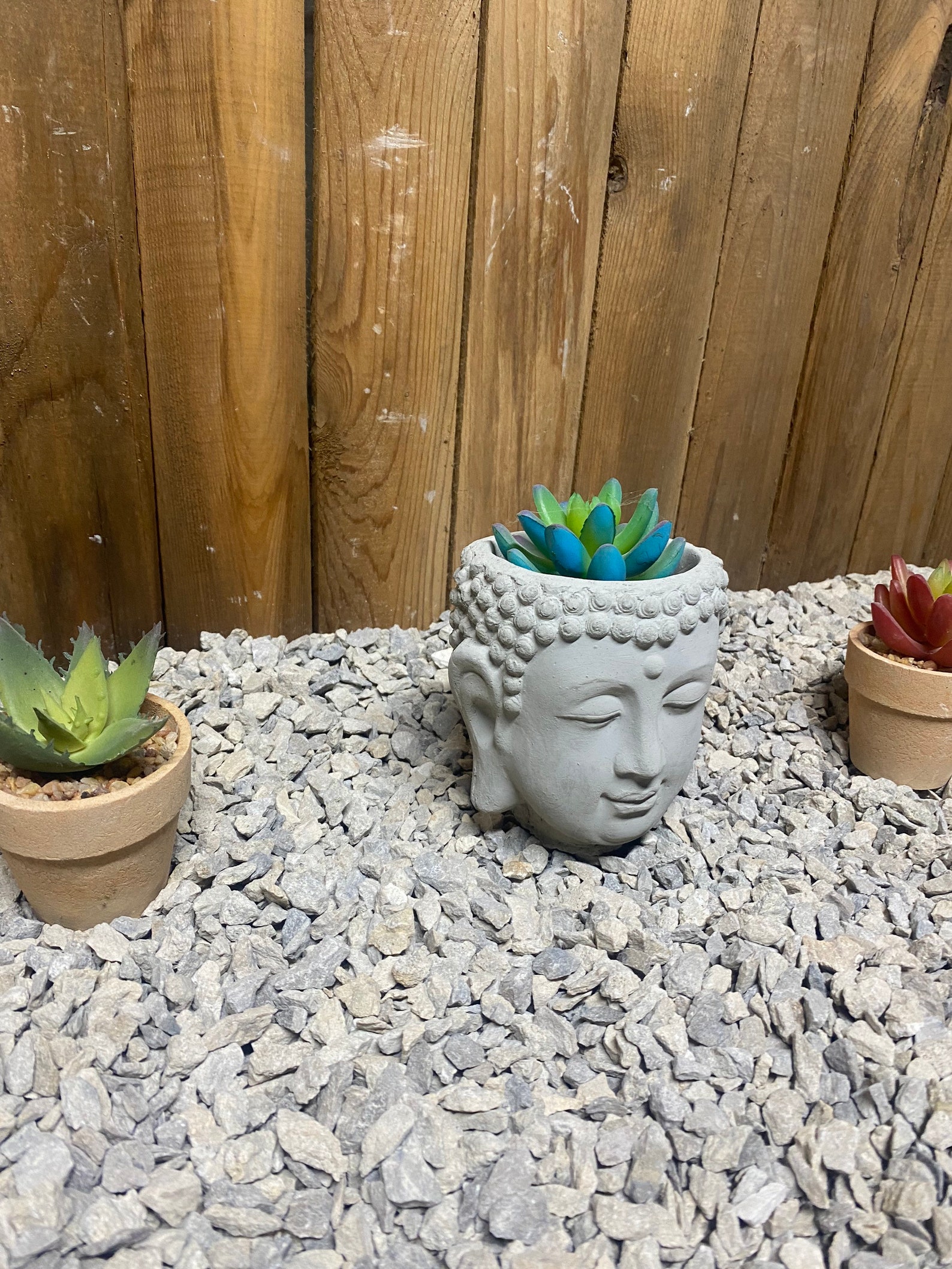 Thai Buddha Head Planter Concrete Statue Succulent Planter - Etsy