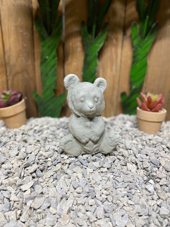 Small Bear Concrete Statue - Etsy