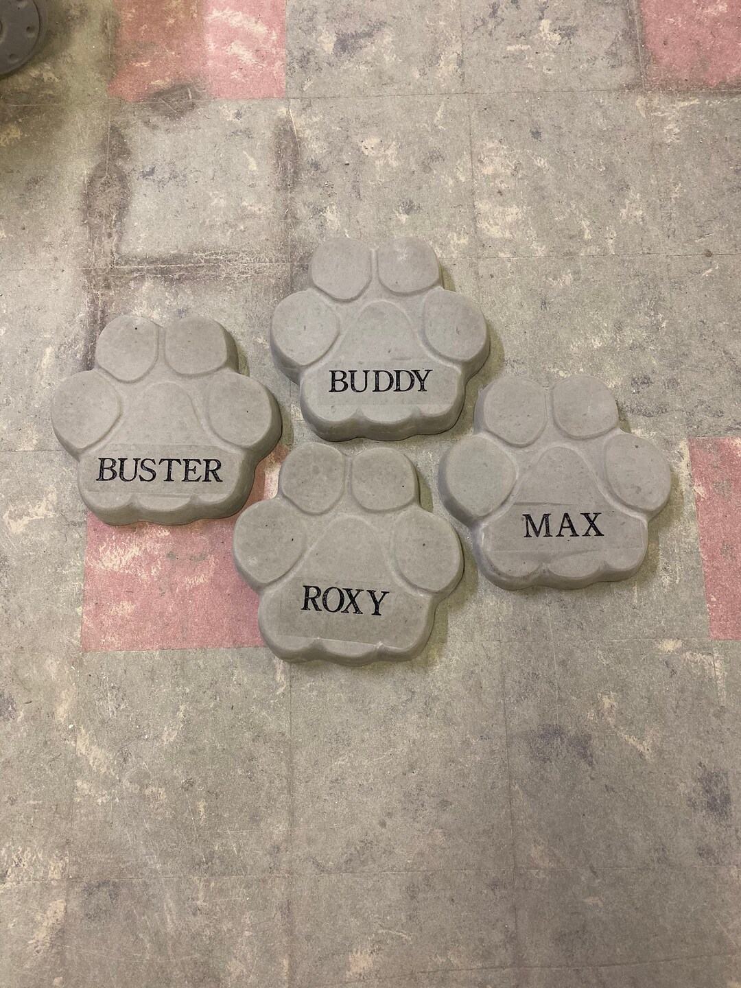 Cat/ Dog Custom Paw Print Engraved With Name - Etsy