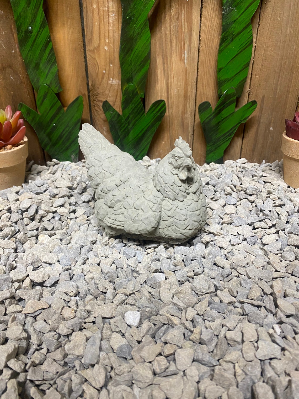 Hen Chicken Concrete Statue | Etsy