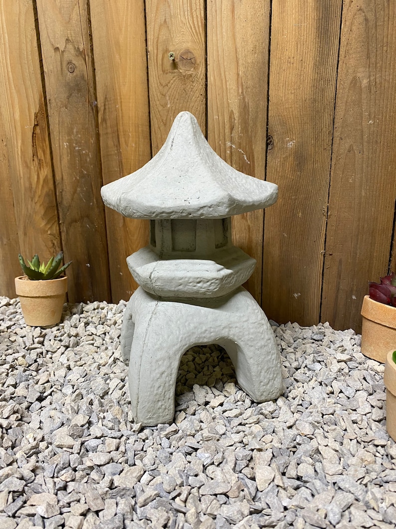 1pc Pagoda, Concrete Indoor/ Outdoor Statue, Zen Garden, Spiritual ...