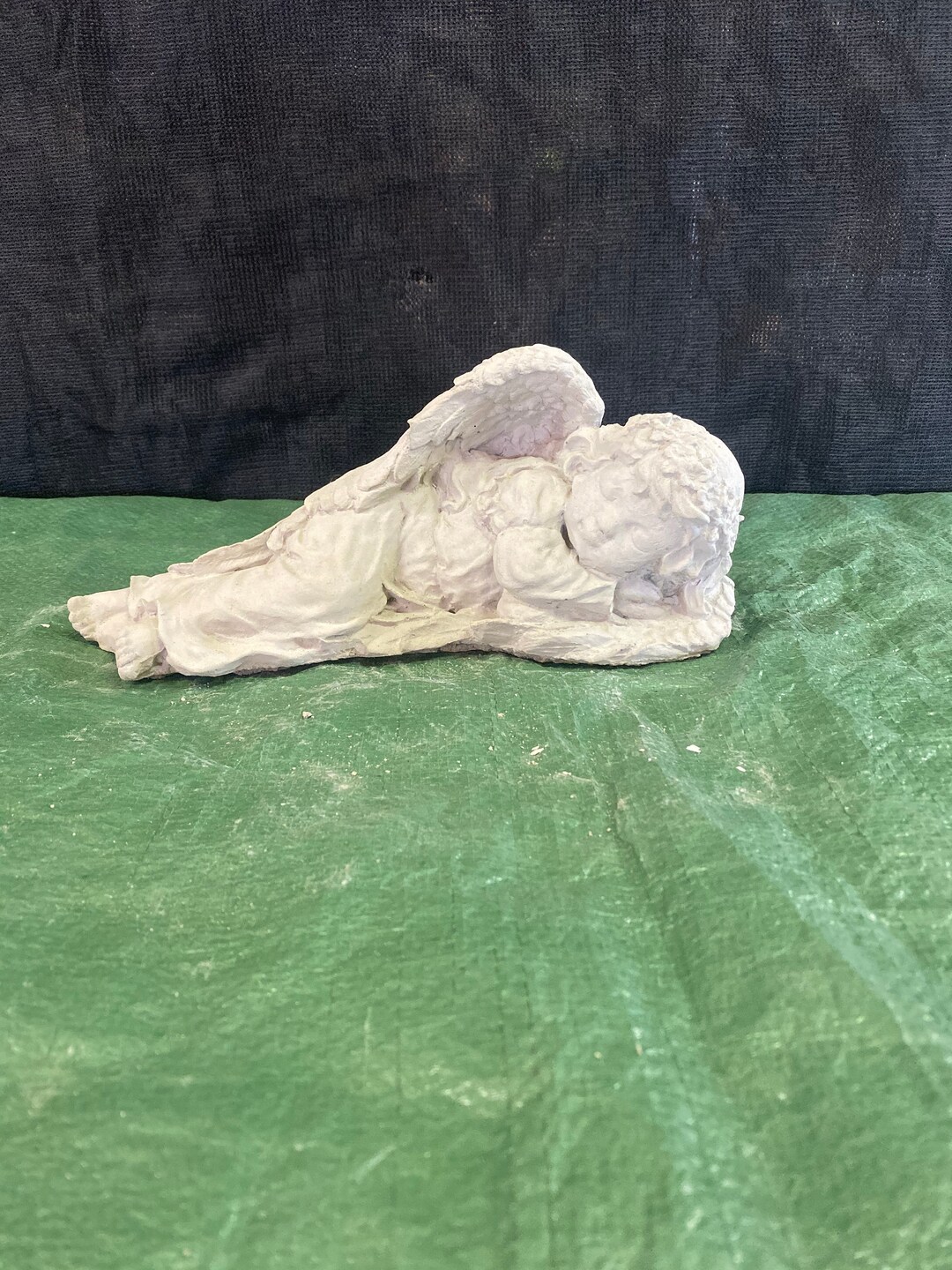 Laying Girl Angel Concrete Statue - Etsy