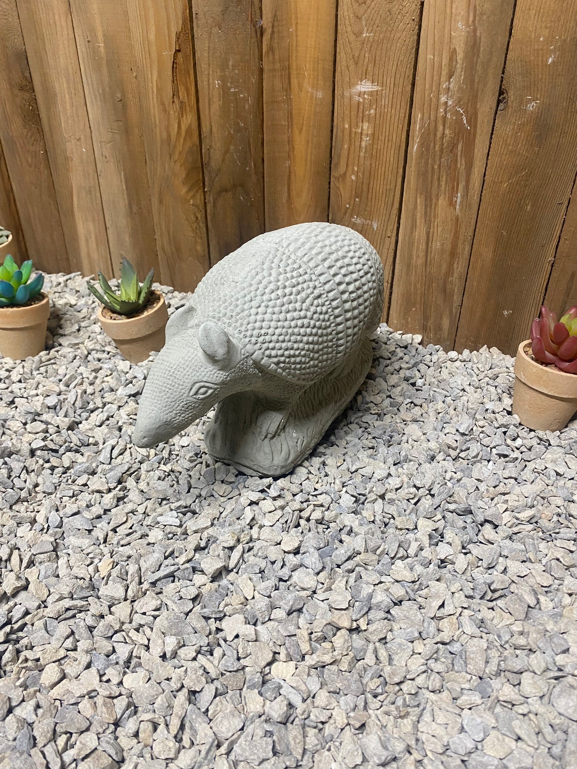 Armadillo Concrete Statue Garden Decor - Etsy