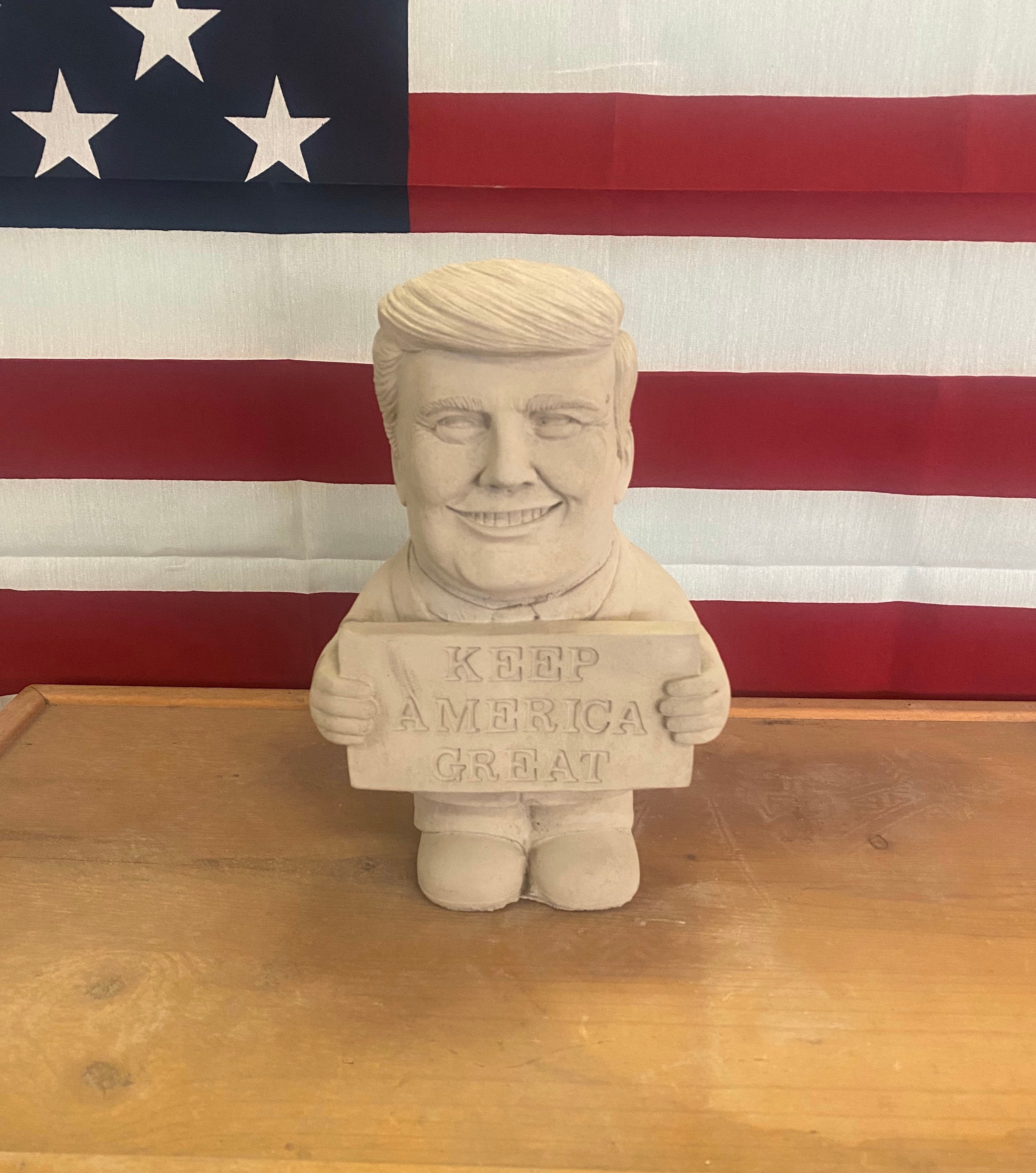 President Donald Trump Concrete Statue