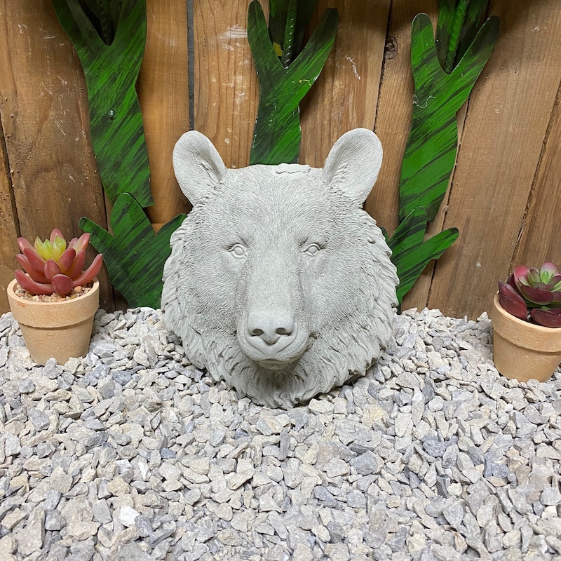 Concrete Bear Statue - Etsy