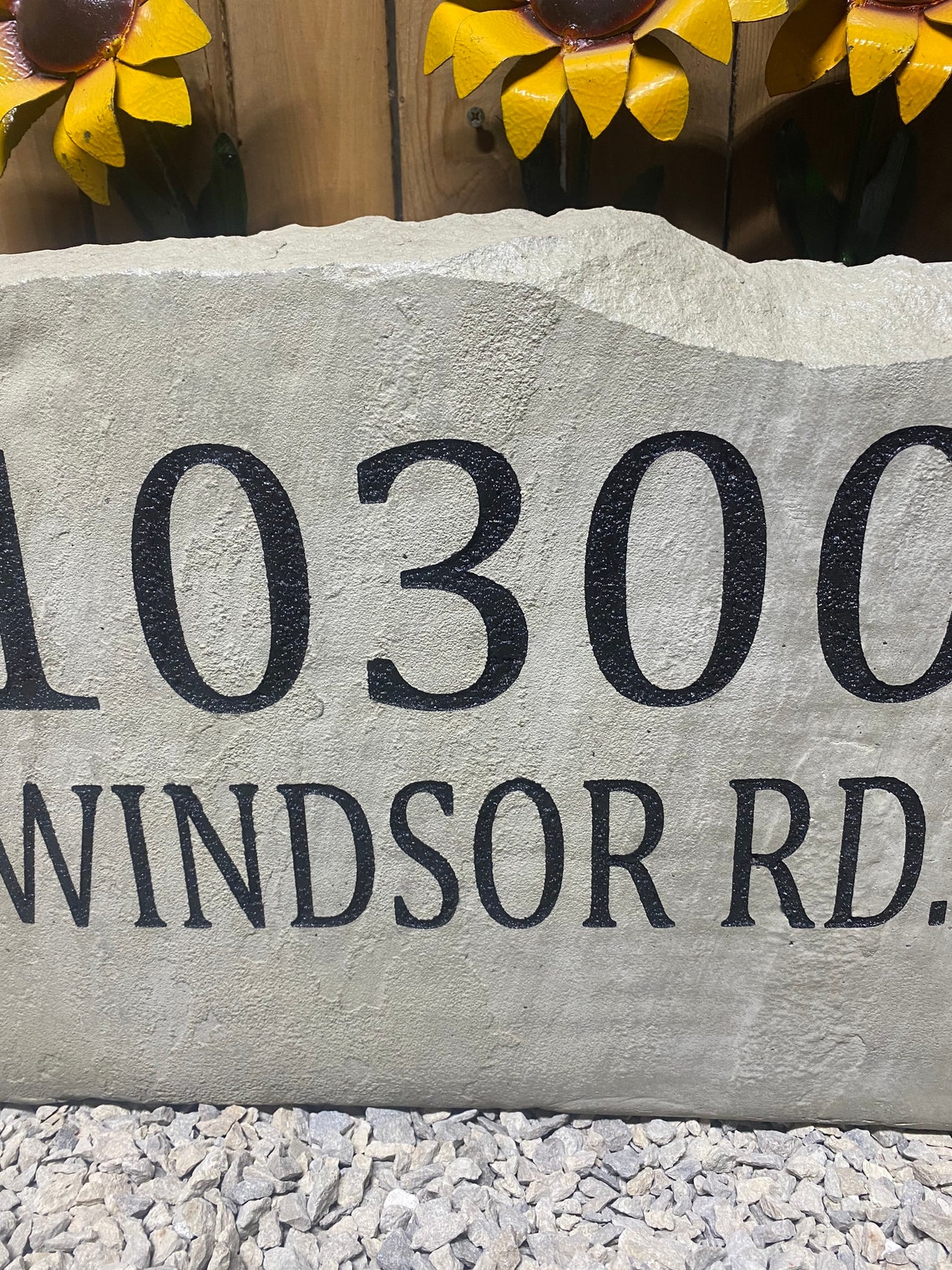 Custom Concrete Address Sign-custom Engraved Address Stone - Etsy