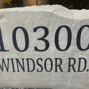 Custom Concrete Address Sign-custom Engraved Address Stone- Custom ...