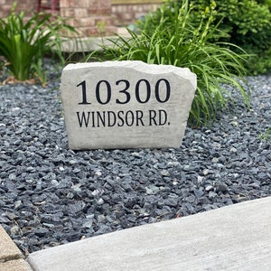A Monogram Stone, Name and Address Sign- Custom Engraved Address Stone ...
