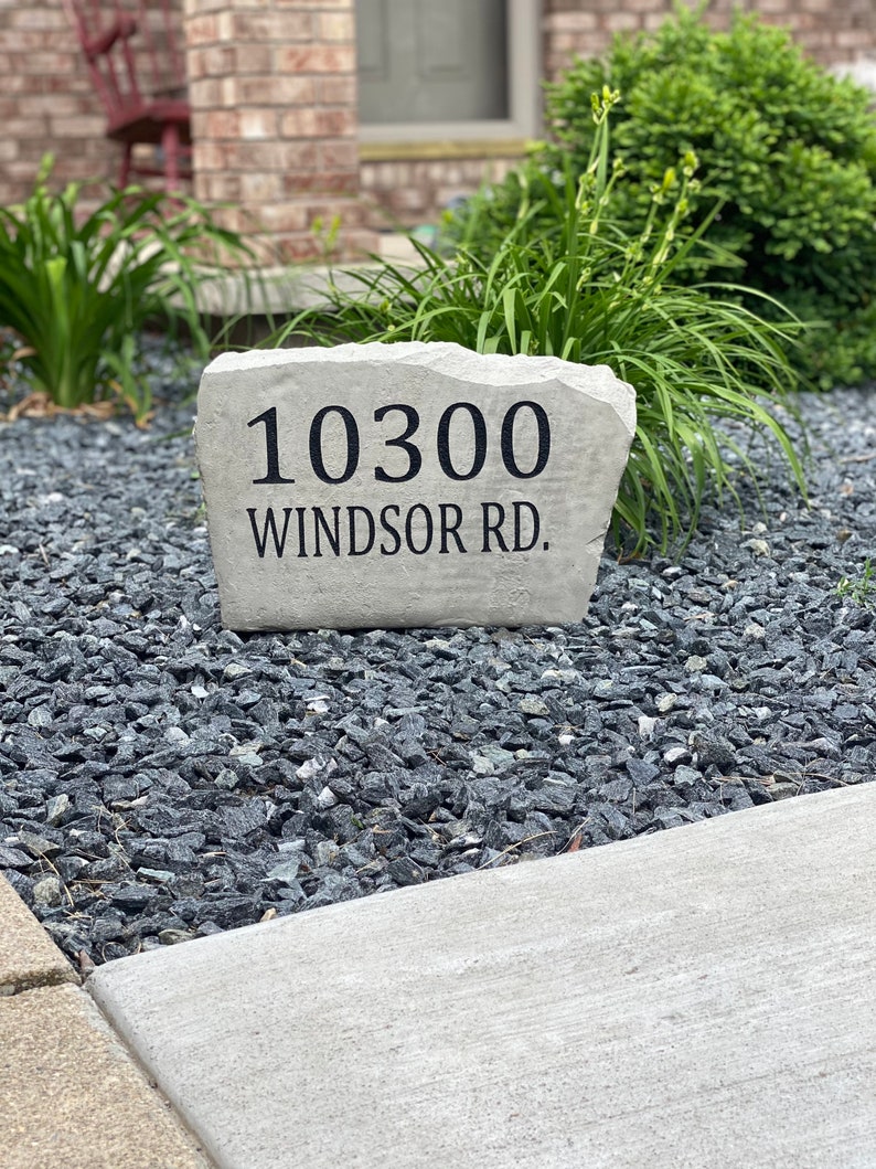 Name and Address Sign Custom Engraved Address Stone Custom - Etsy