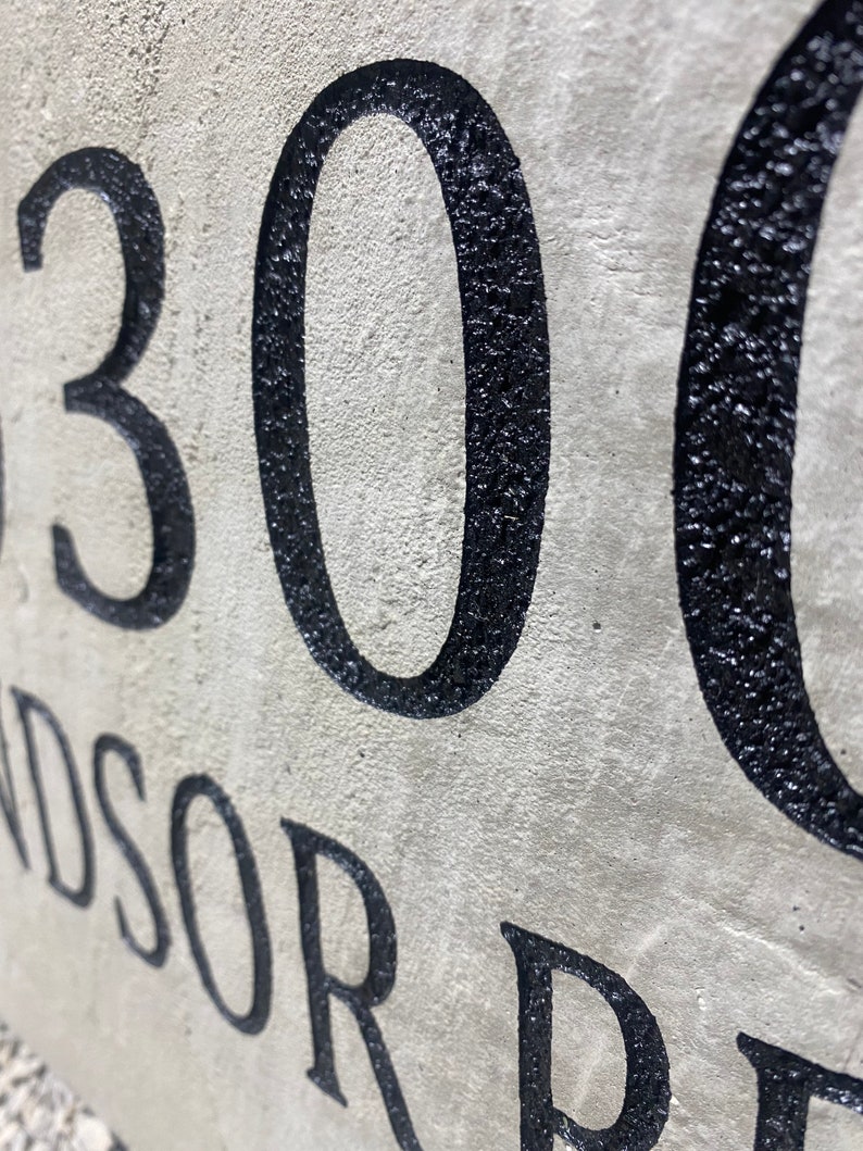 Custom Concrete Address Sign-custom Engraved Address Stone - Etsy
