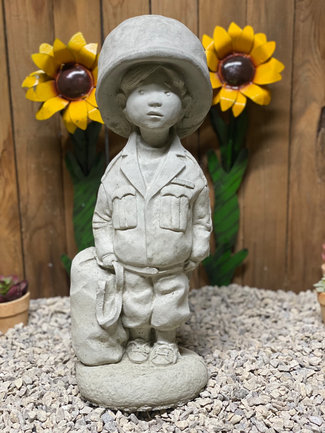 Soldier Boy Concrete Statue - Etsy