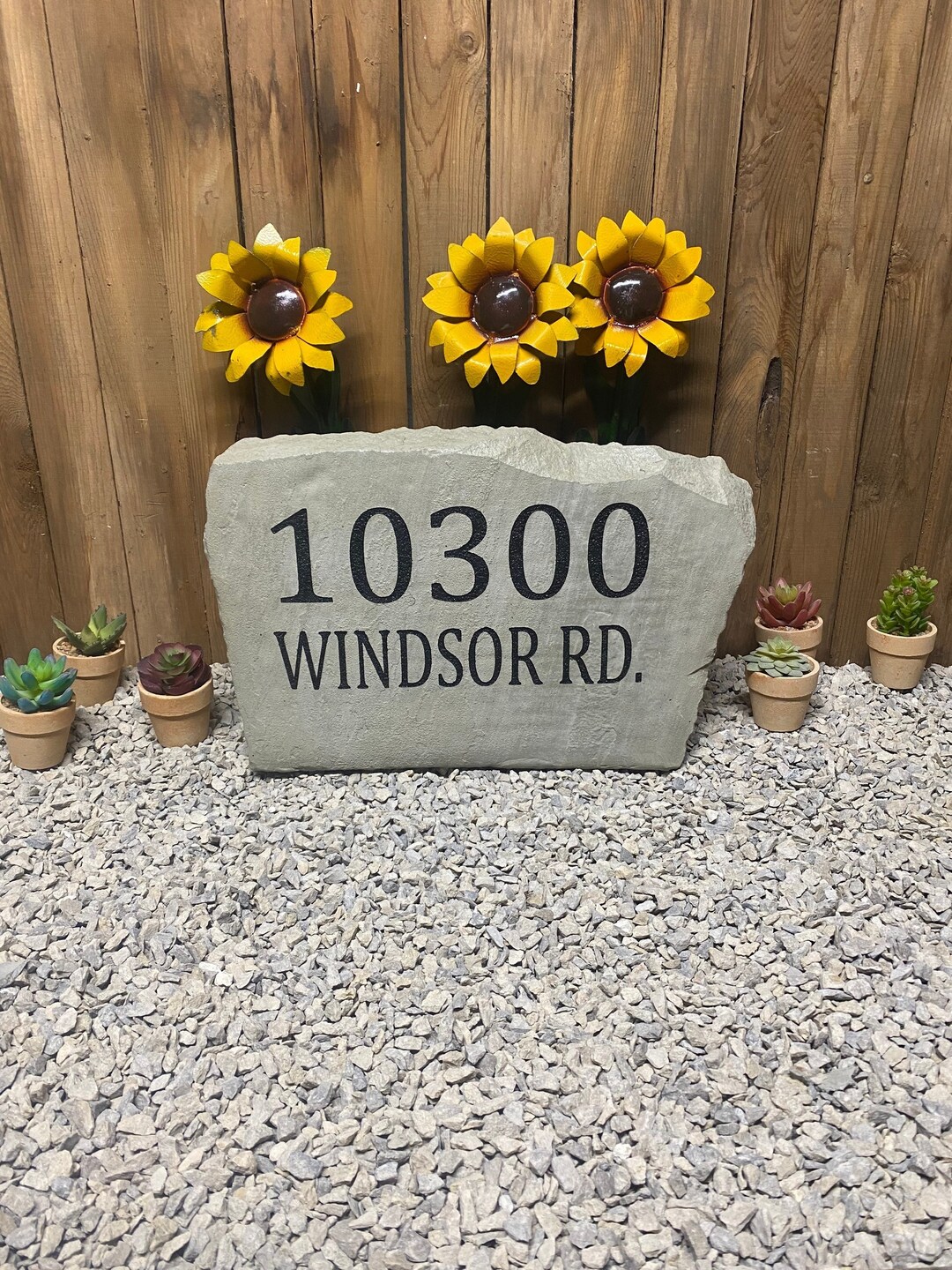 Address Rock- Custom Engraved House Rock- Home and Garden Decor 17”x11 ...