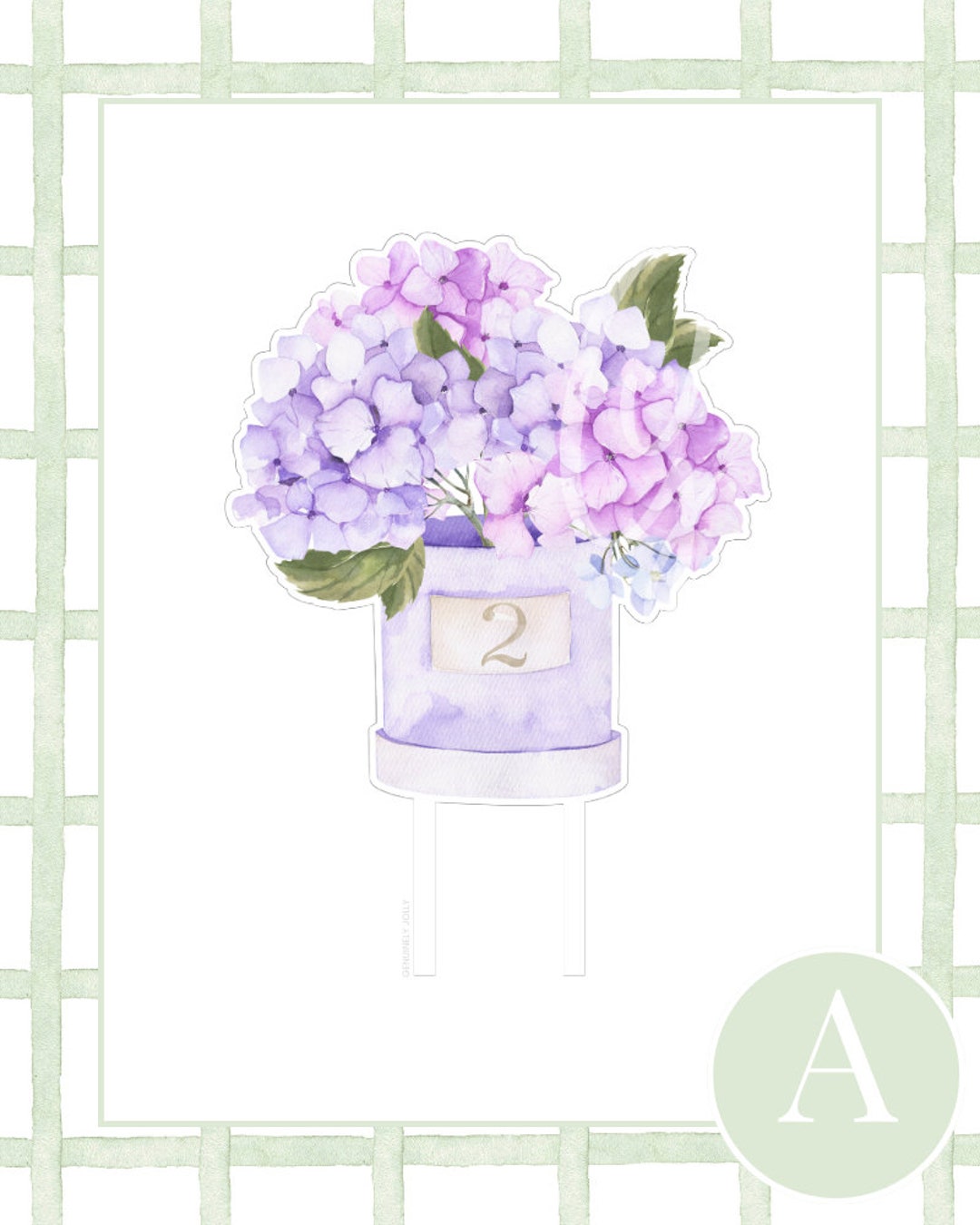 Variety of Hydrangeas | Acrylic Cake Topper | Bridal or Baby Shower ...