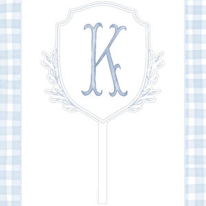 Watercolor Crest Acrylic Cake Topper: Elegant Birthday Decor - Etsy