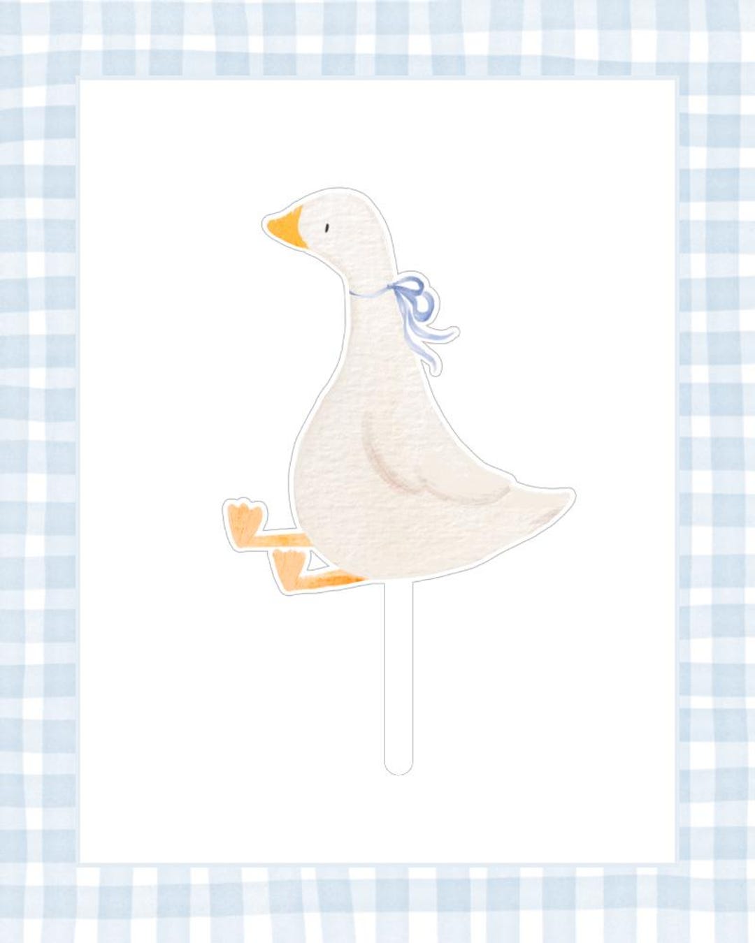Watercolor Goose Cake Topper: 1st Birthday Acrylic Party Decor - Etsy