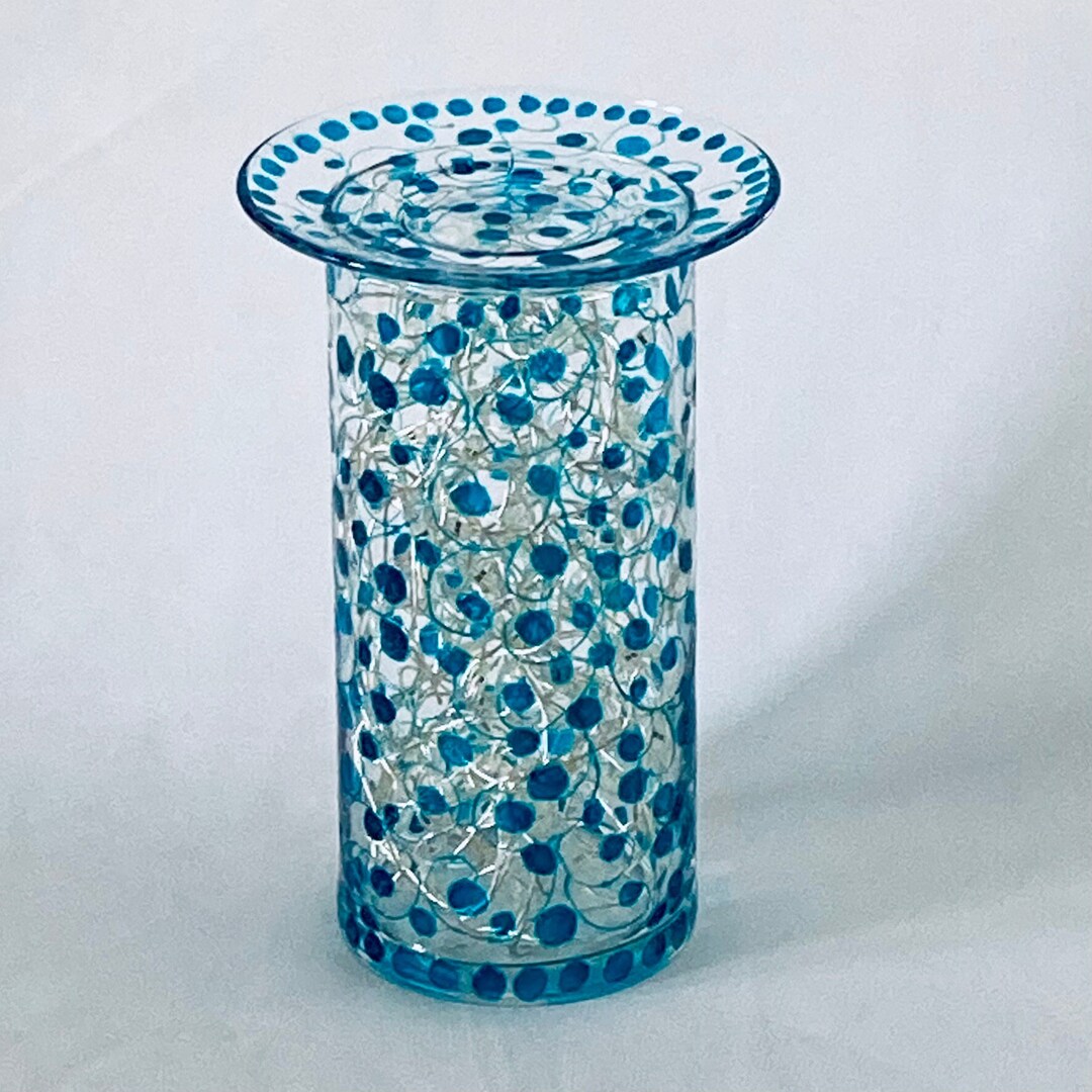 Unique, Hand Made, Repurposed Glass, Lamp With Color Changing Led ...