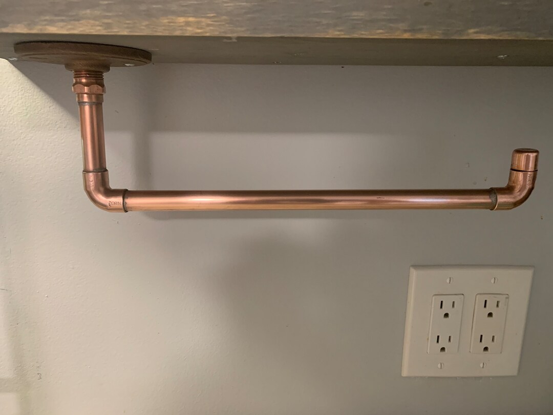 Handmade Copper Paper Towel Rack, New Design, 3 Mounting Options to ...