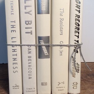 White and Silver Books, Decorative Book Set for Modern Home Decor ...