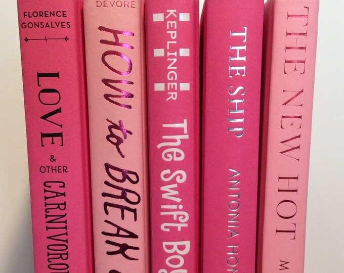 Pink and Fuchsia Book Decor Bundle - Luxe Soft and Hot Pink Books for ...