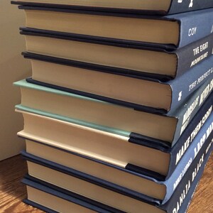 Luxe Navy Blue Book Decor Bundle Shades of Dark Blue Books for Modern ...