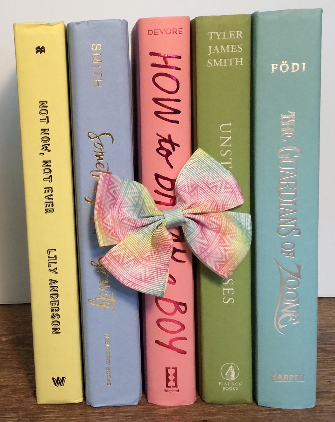 Pastel Rainbow Book Decor - Pastel Decorative Hardback Books for Modern ...