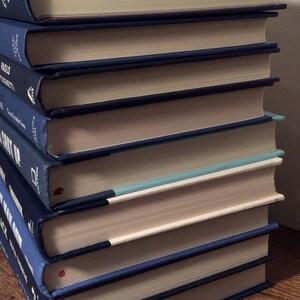 Luxe Navy Blue Book Decor Bundle Shades of Dark Blue Books for Modern ...