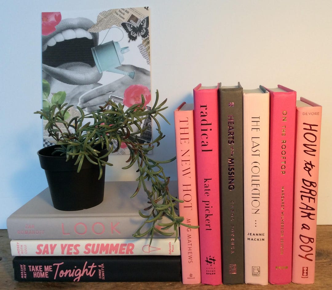 Pink and Black Books for Modern Home Decor - Fuchsia, Light Pink, Gray ...
