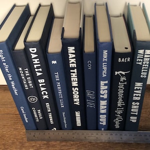 Luxe Navy Blue Book Decor Bundle Shades of Dark Blue Books for Modern ...