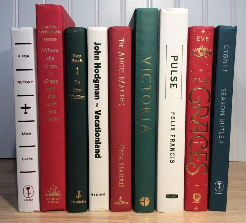 Christmas Book Decor Stack: Holiday Decorative Book Bundle, Set of 9 - Etsy