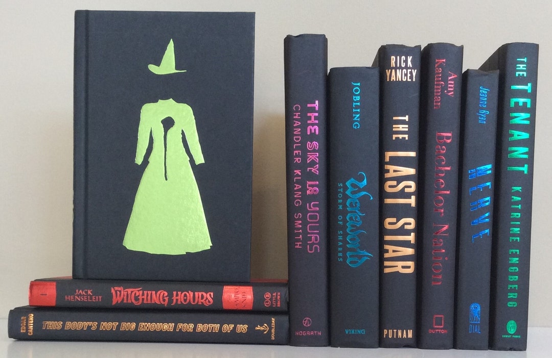Halloween Black Book Decor Bundle: Witchy Neon & Metallic Foils, Goth ...