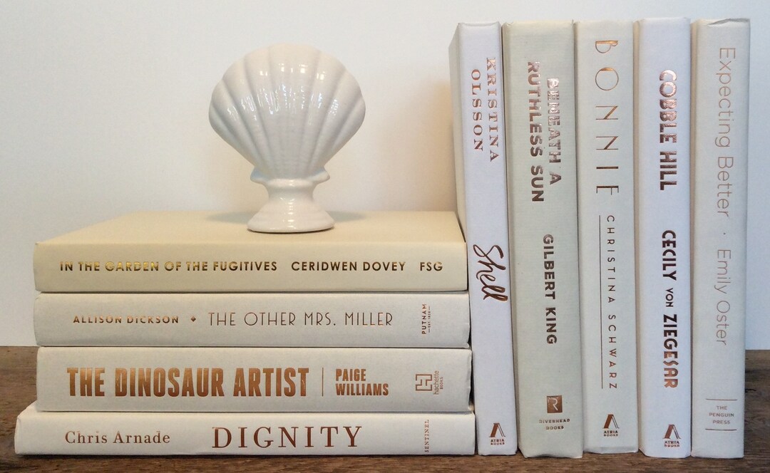 White Book Set - Decorative White Books for Home Decor - Shades of ...