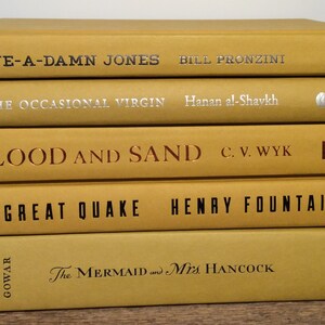 Gold Books, Harvest Gold, Mustard Yellow Books for Home Decor, Book ...