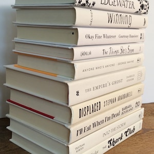 White Bookcase - White Decorative Books - Modern Farmhouse White Book ...