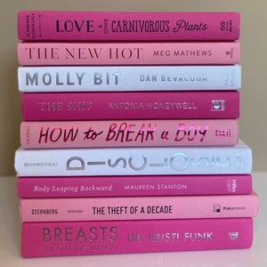 Pink Book Stack, Shades of Pink Book, Light Pink and Hot Pink Book ...