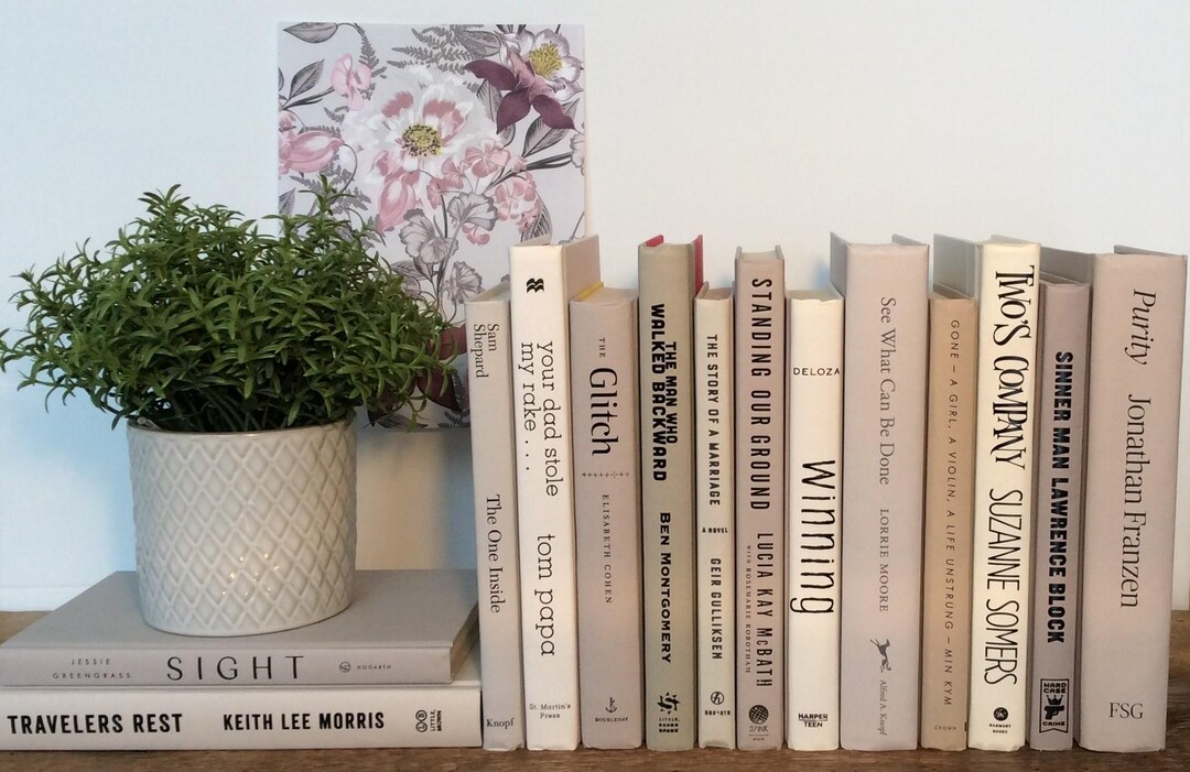 Gray Books for Modern Bookcase Staging - Shades of Grey Book Decor ...