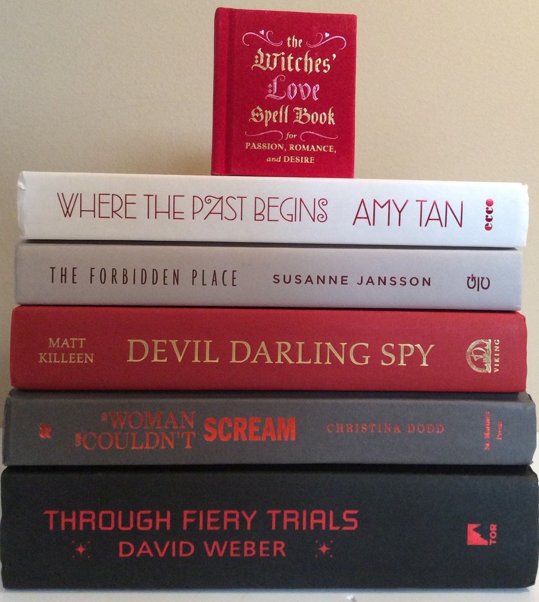 Mini Book of Spells, Devilish Halloween Book Decor Bundle, WHITE Ash ...