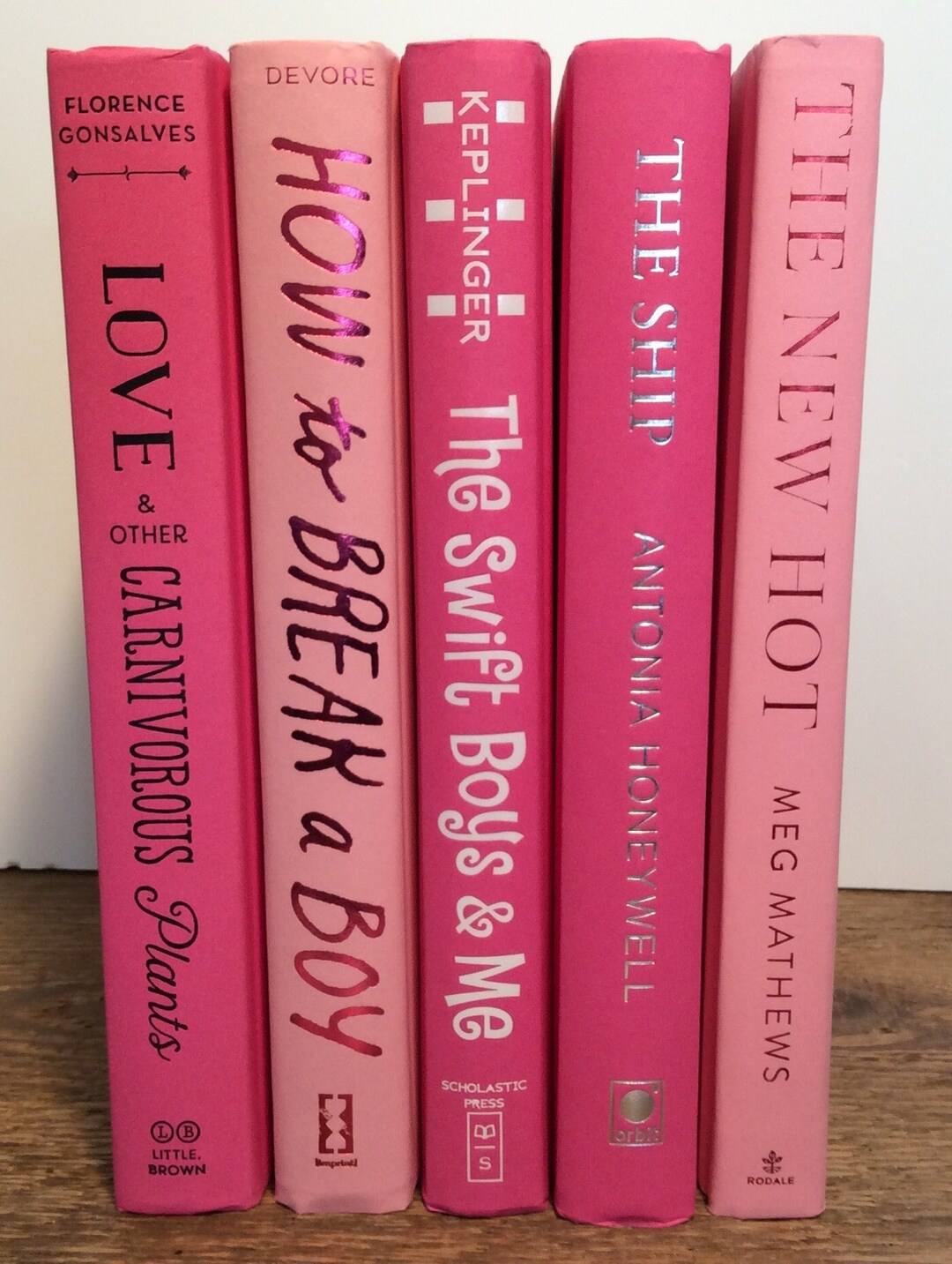 Pink and Fuchsia Book Decor Bundle Luxe Soft and Hot Pink Books for ...
