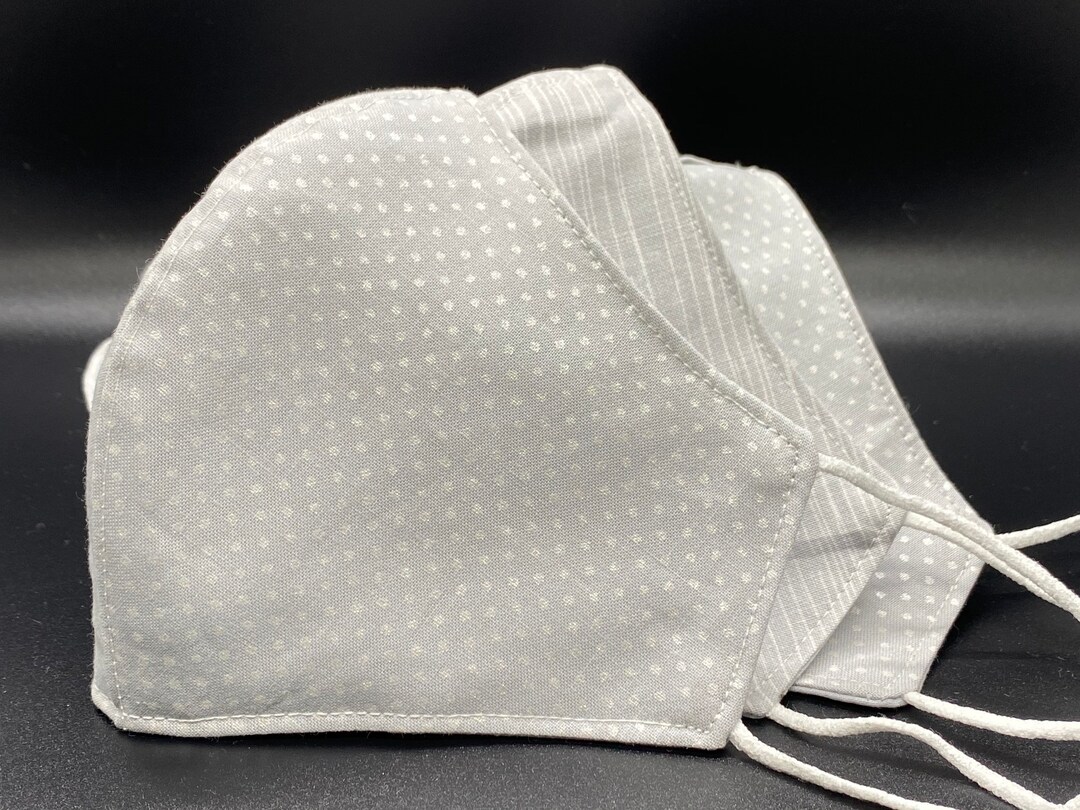Face Mask Cover Grey Color 3 Layers Washable Reusable - Etsy
