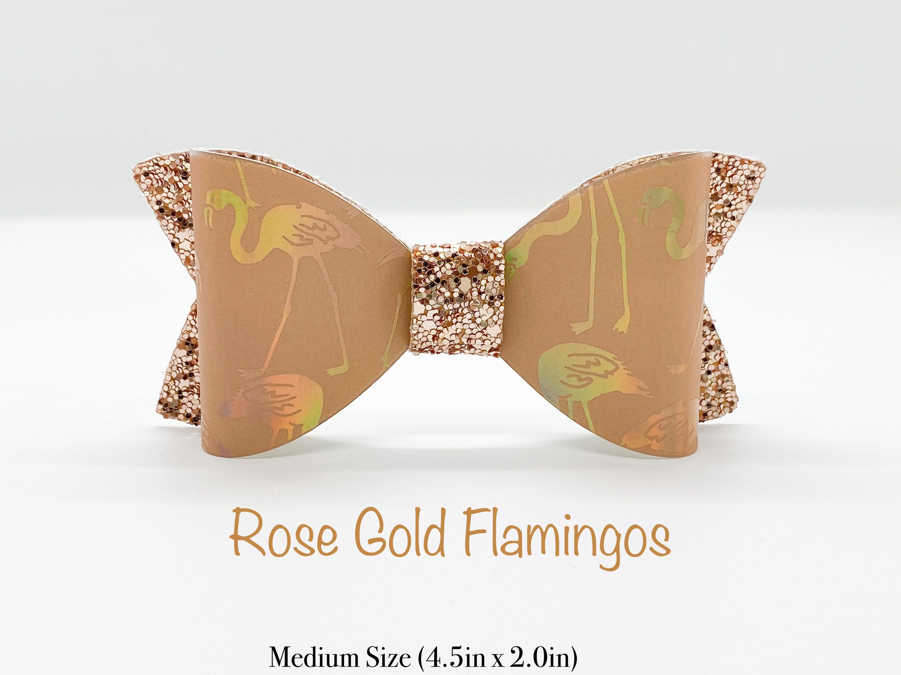 Medium Dog Bow Gold / Glitter / Rose Gold - Etsy