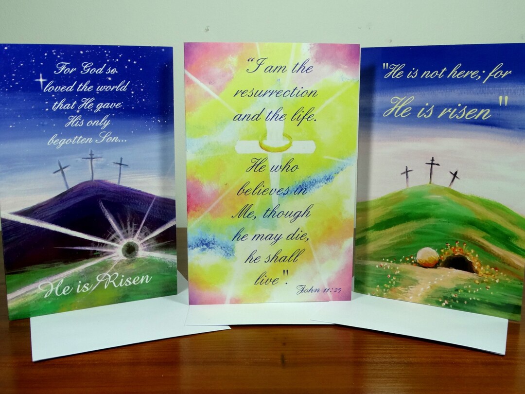 He is Risen Easter Cards Christian Bible Verse Easter Cards Scripture ...